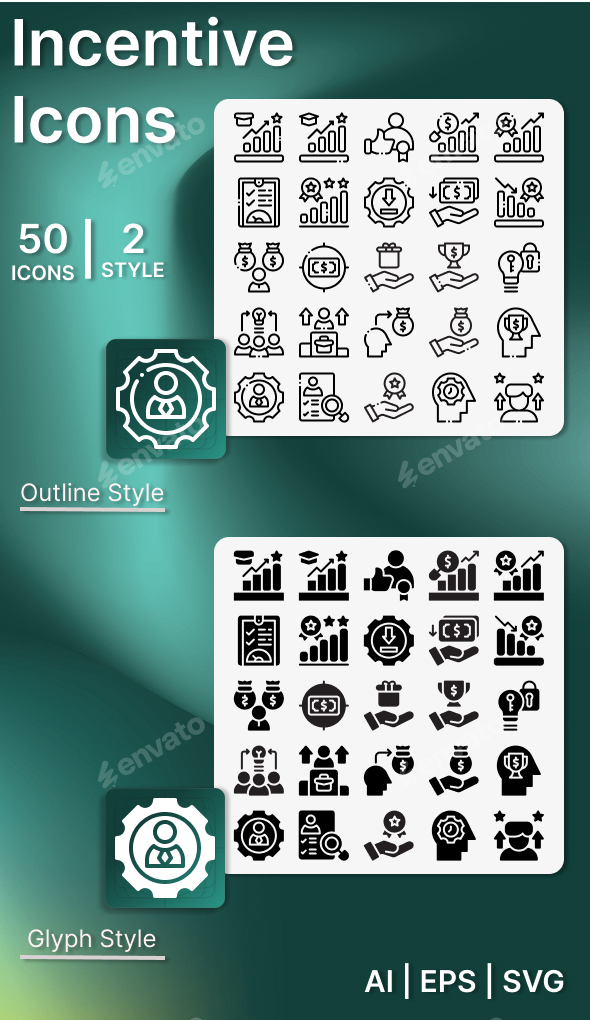 Incentive Icon Set, Icons | GraphicRiver